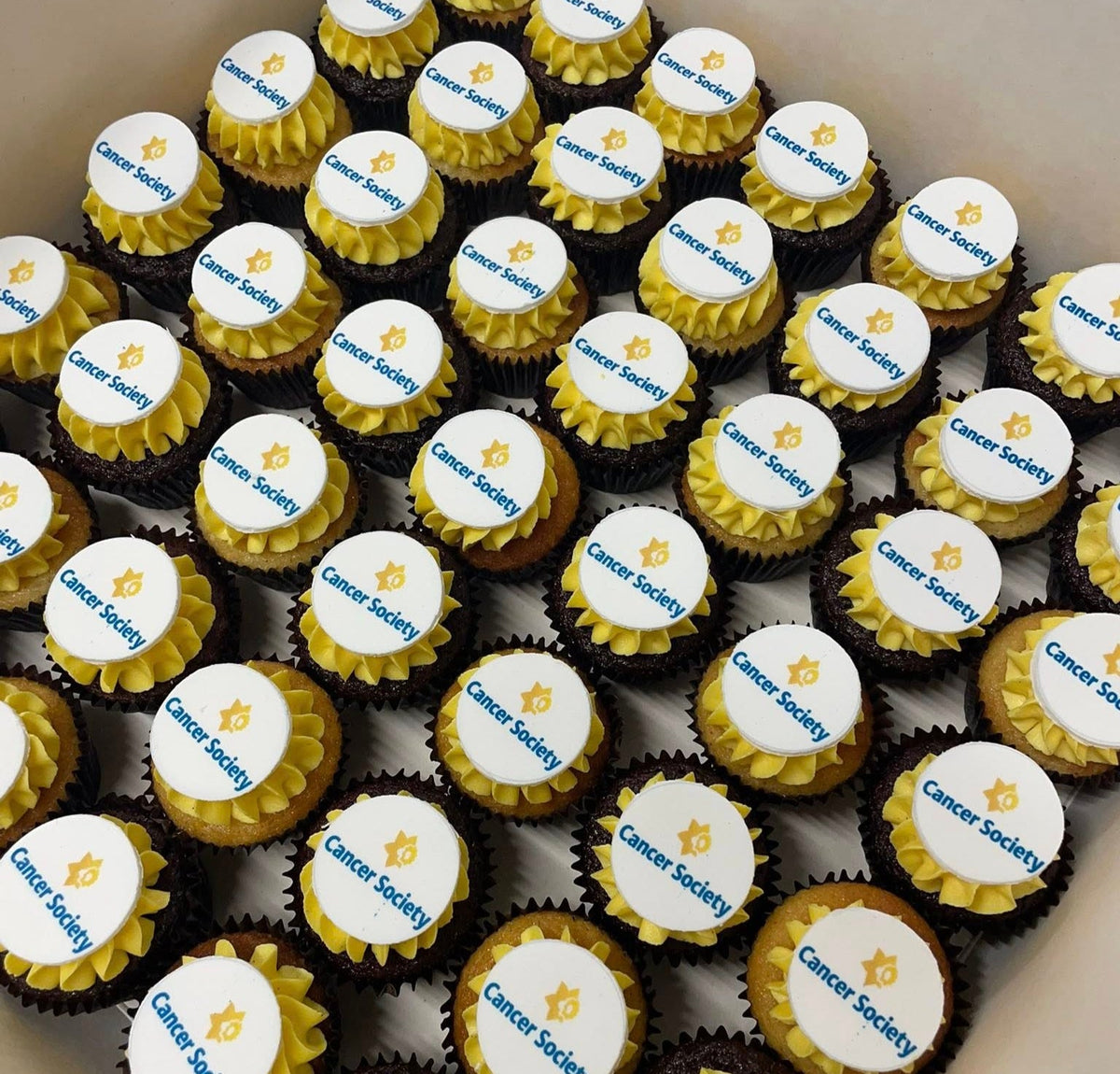 Corporate Mini Cupcakes with Edible Images — Cupcake Sweeties