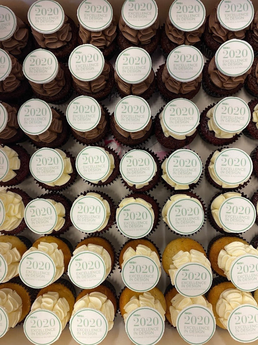 Corporate Mini Cupcakes with Edible Images — Cupcake Sweeties